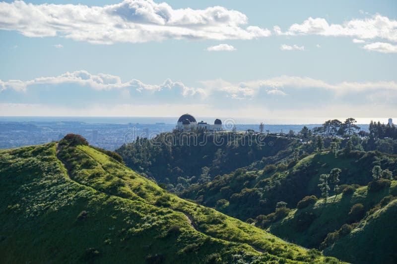 A View of the Griffith Observatory, from Across the Park Editorial ...