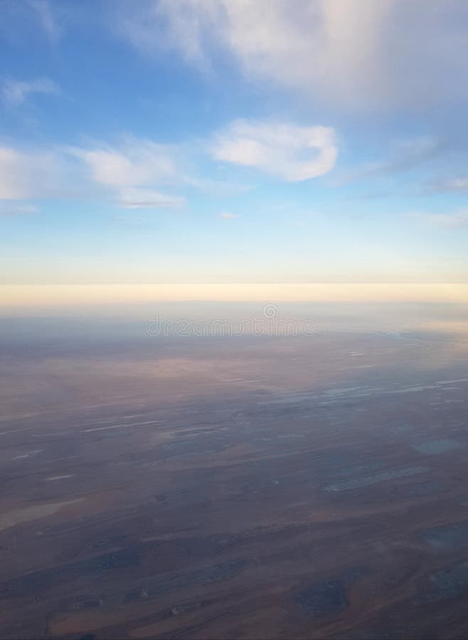 View of the Ground from the Airplane Window Stock Photo - Image of ...