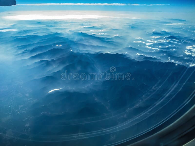 A View of the Ground As Seen from the Plane Stock Image - Image of ...