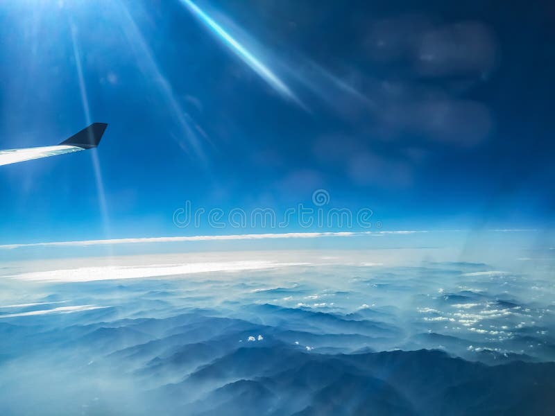 A View of the Ground As Seen from the Plane Stock Photo - Image of ...