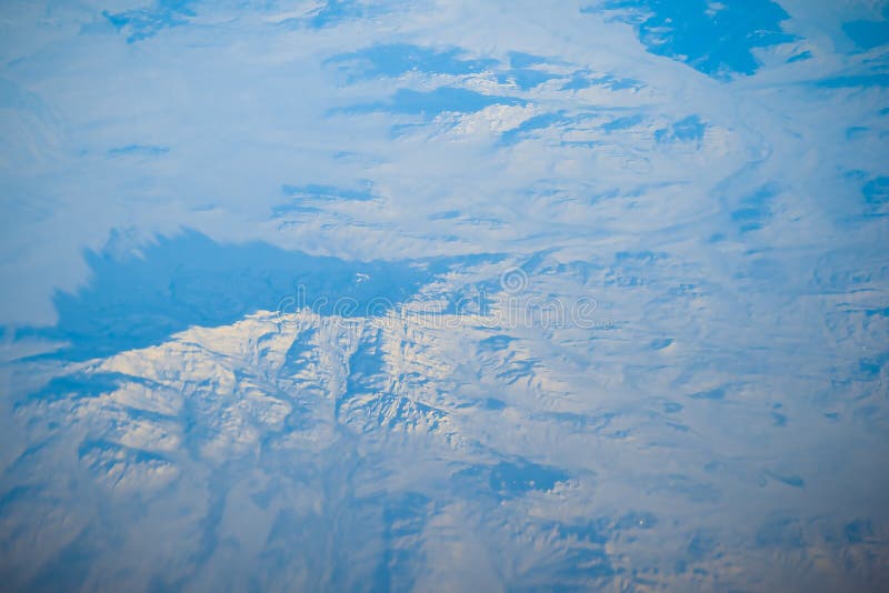 View of the Ground from the Plane Stock Photo - Image of curved ...