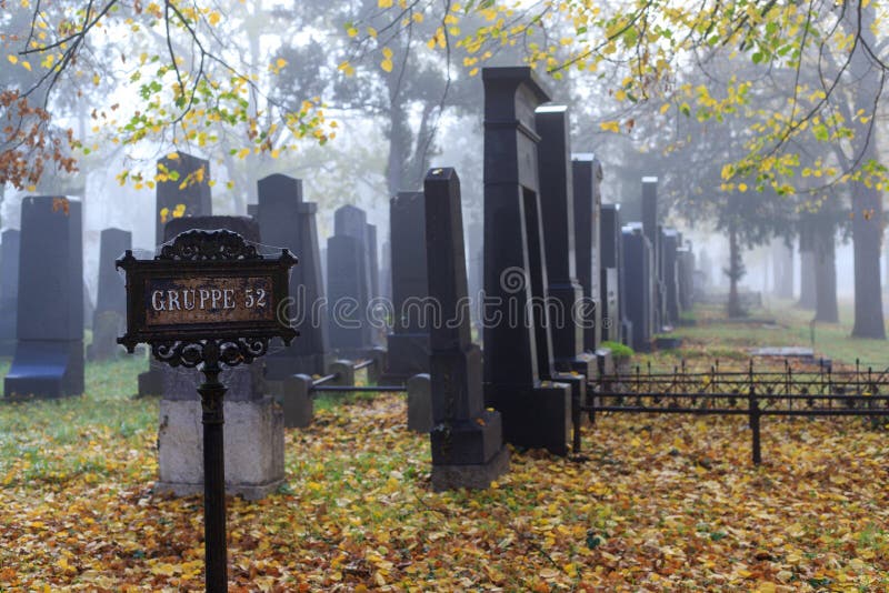 View of a Group of Graves at the Vienna Central Cemetery Editorial ...