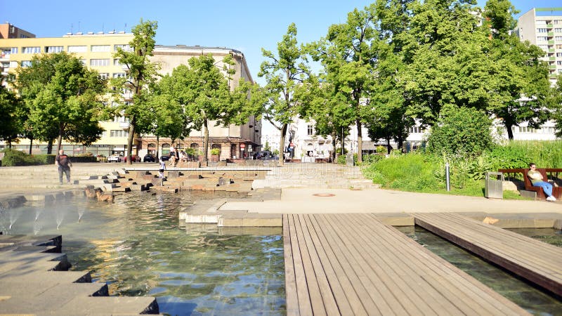 View Grzybowski Square editorial image. Image of style - 250049920