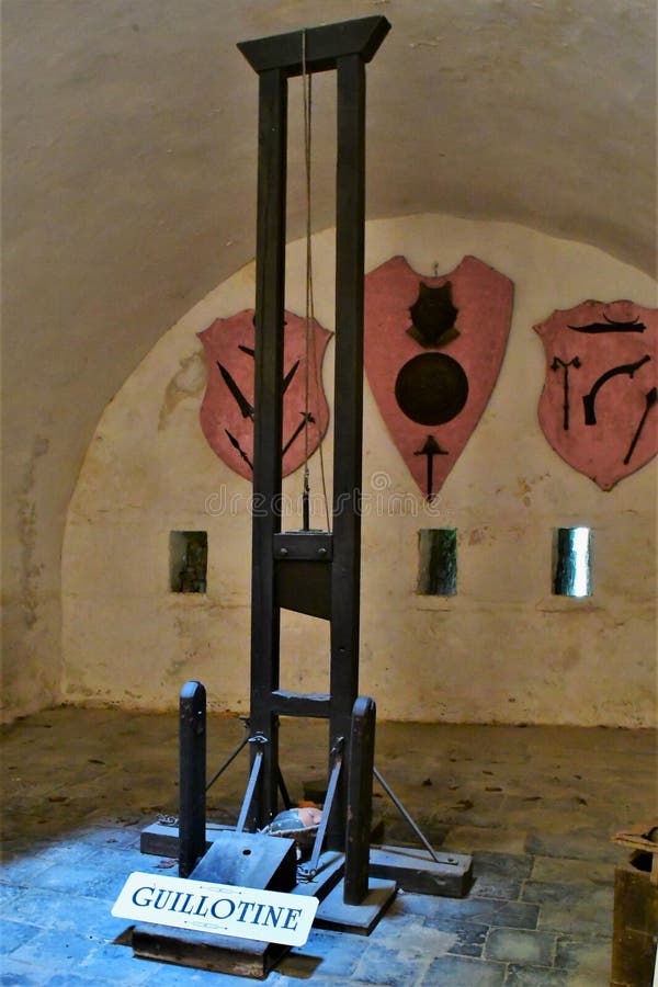 View of a guillotine stock photo. Image of design, iron - 290373282