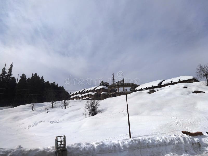 A View of Gulmarg during Winter Season after the Snow Fall Stock Photo ...