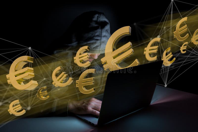 Hacker Man in the Dark Using Computer To Hack Data and Information System Stock Image - Image of ...