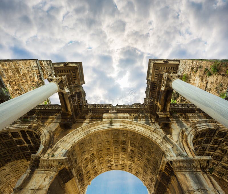 View of Hadrian S Gate in Old City of Antalya Editorial Stock Photo ...