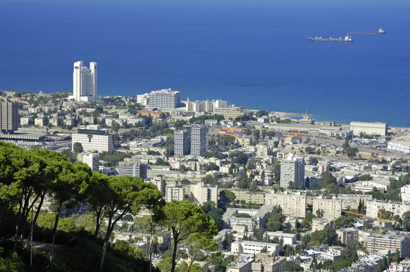 View of Haifa stock image. Image of houses, pacific, east - 1326067