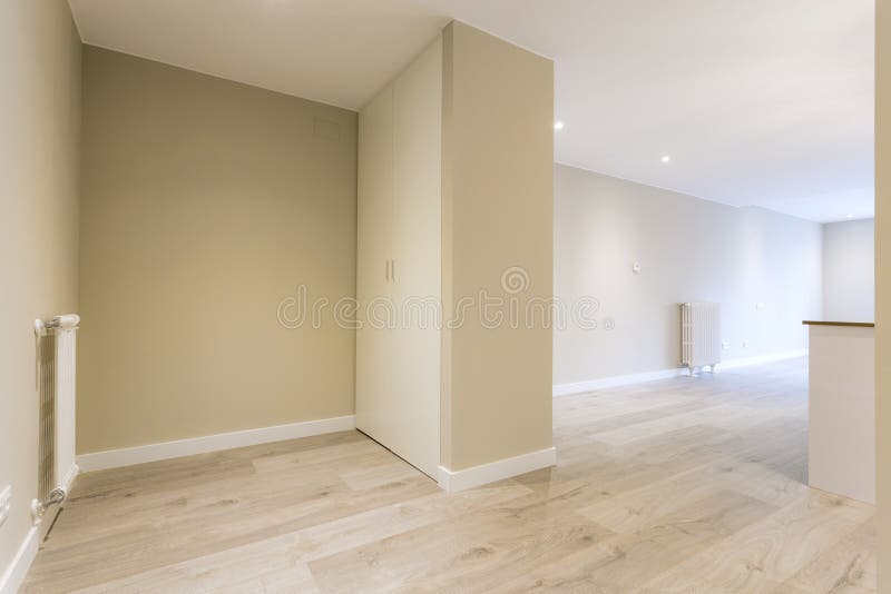 Hall with Closet of an Empty Apartment Stock Photo - Image of open ...