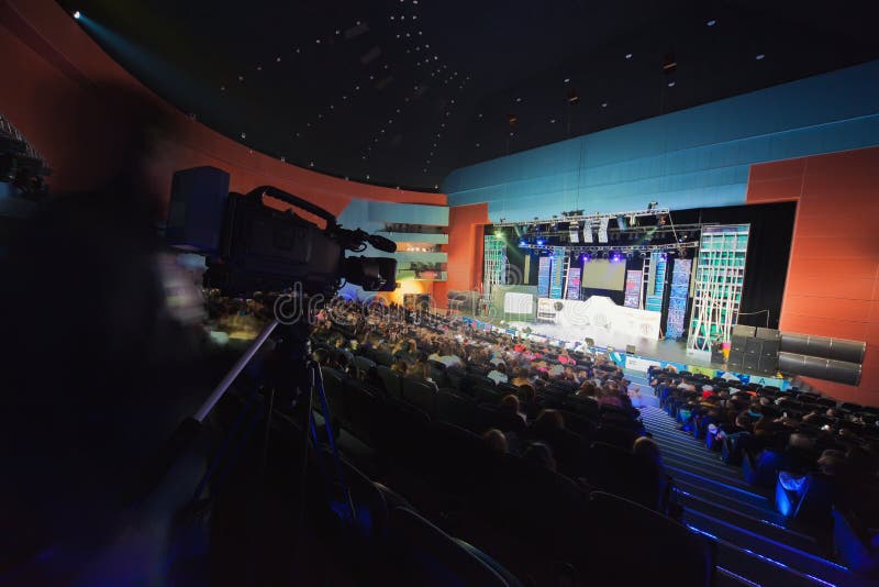 View of Scene in Concert Hall Stock Photo - Image of number, column ...