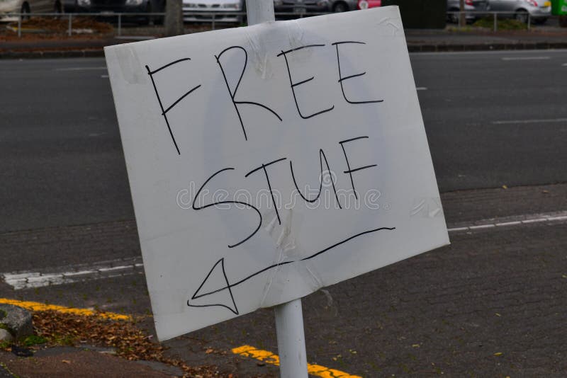 Free stuff sign stock image. Image of arrow, auckland - 187244547