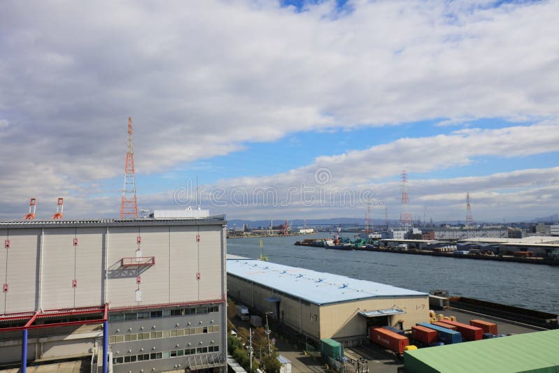 View of Hanshin Expressway Osaka Port Editorial Photo - Image of ...