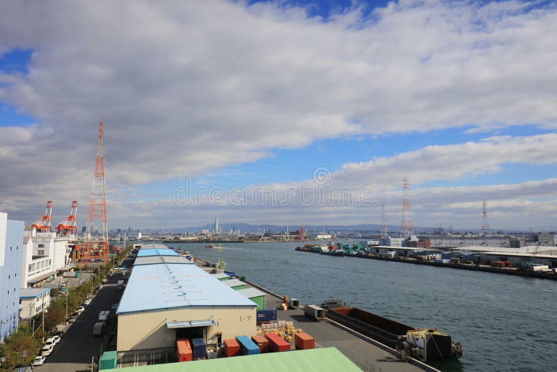 View of Hanshin Expressway Osaka Port Editorial Image - Image of ...