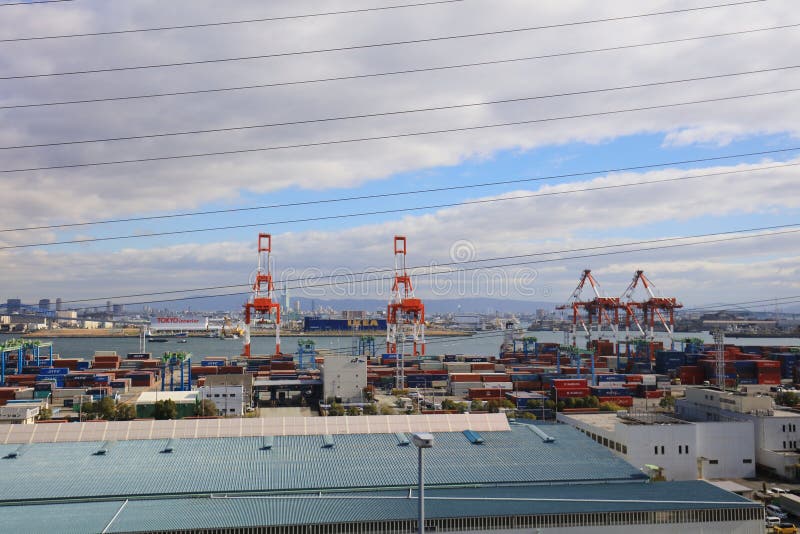 View of Hanshin Expressway Osaka Port Editorial Photography - Image of ...