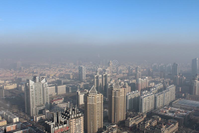 View of Harbin from a Height Stock Image - Image of urban, highrise ...