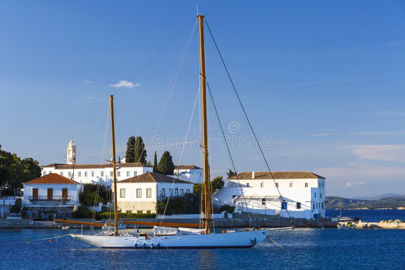 Spetses island. editorial photo. Image of greece, boat - 110383416