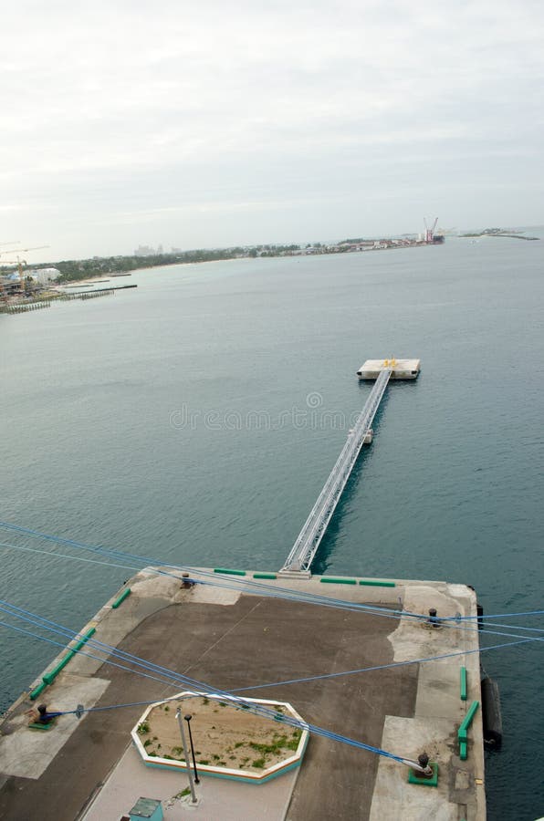 View of Harbour Showing Jetty To Tie Ships Stock Image - Image of beach ...