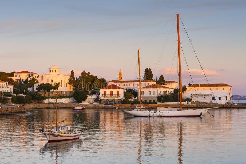 Spetses island. editorial stock image. Image of mediterranean - 110383554