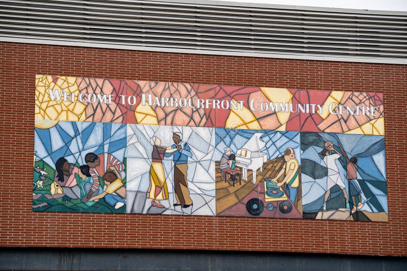 View of the Harbourfront Community Centre Sign in Toronto. Editorial ...