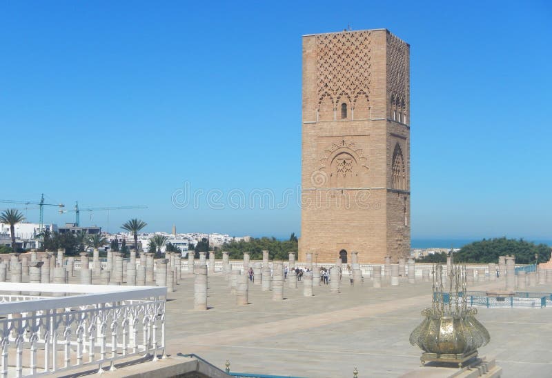 View of the Hassan Tower, Rabat, Morocco Stock Image - Image of ...