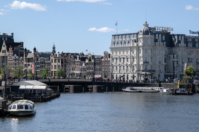 View on the Havenfront Water at Amsterdam the Netherlands 5-5-2025 ...