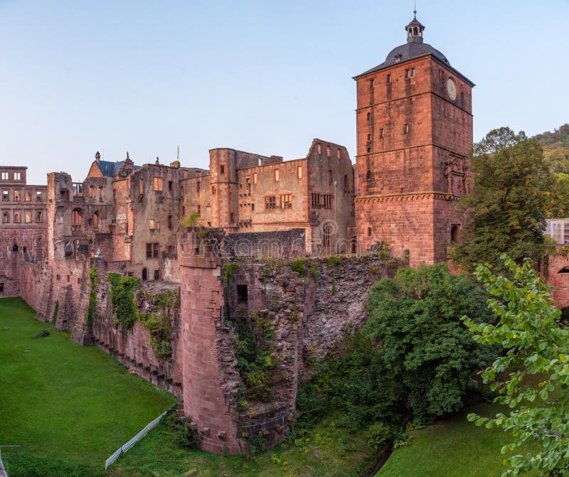View of the Heidelberg Castle in Germany Stock Image - Image of ruin ...