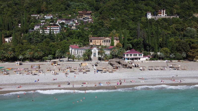 View from a Height of the Colonnade Symbol of the City of Gagra. Stock ...