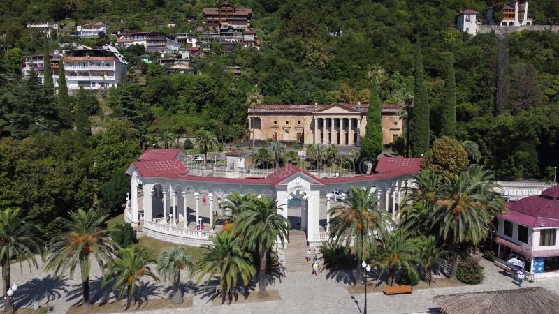 View from a Height of the Colonnade Symbol of the City of Gagra. Stock ...