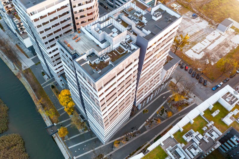 View from a Height of a Multi-storey Building in the City Stock Image ...