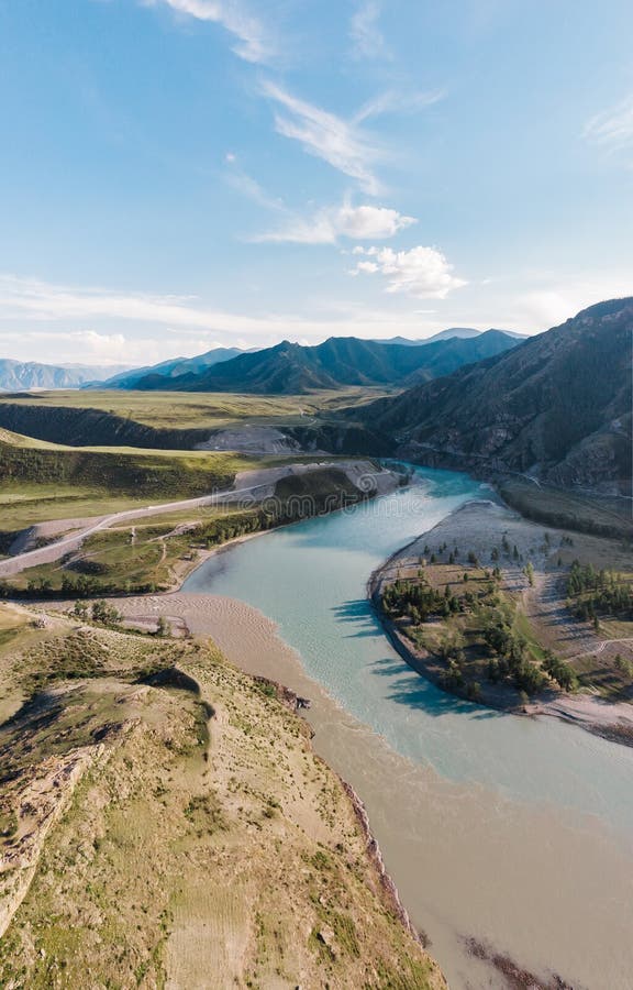 The View from the Heights of the Confluence of the Two Rivers Stock ...