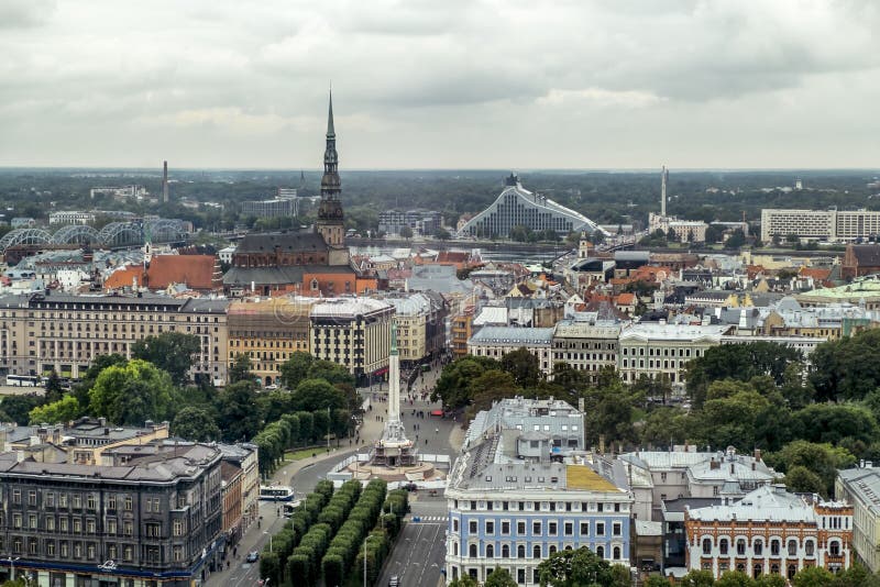 The View from the Heights of the Historic Centre of Riga in Latvia ...