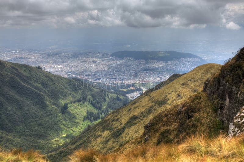 A View from the Heights Looking Down on the City of Quito, Ecuador ...