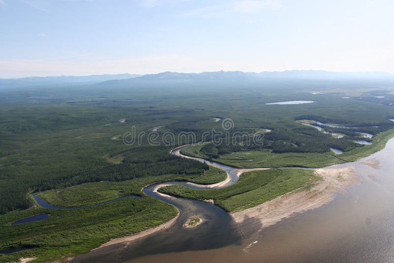 Amazon Flooding Time - Aerial View Stock Image - Image of rainforest ...
