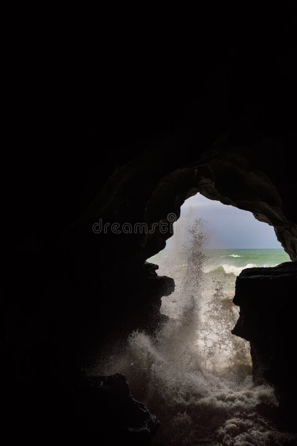 View on Hercules Grotto Near Tangier Stock Image - Image of natural ...