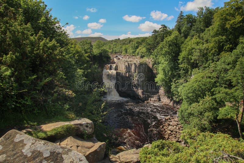 View of High Force, County Durham in Summer Stock Photo - Image of ...
