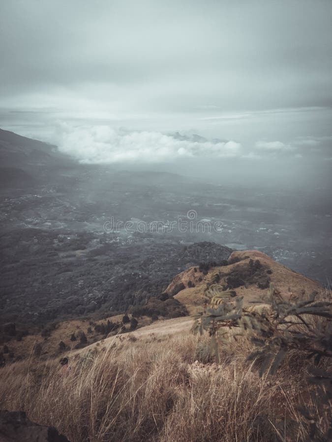 The View from High Ground in Mt Penanggungan Stock Image - Image of ...