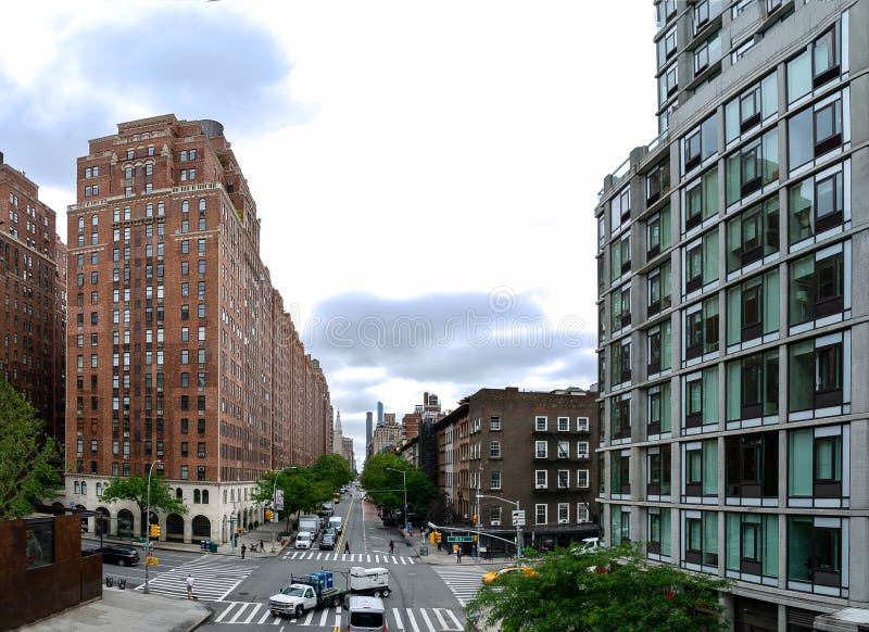 New York - View from the High Line Stock Photo - Image of skyscraper ...