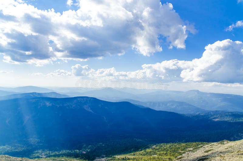 View from High Mountain. Clouds in the Sky Stock Photo - Image of clean ...