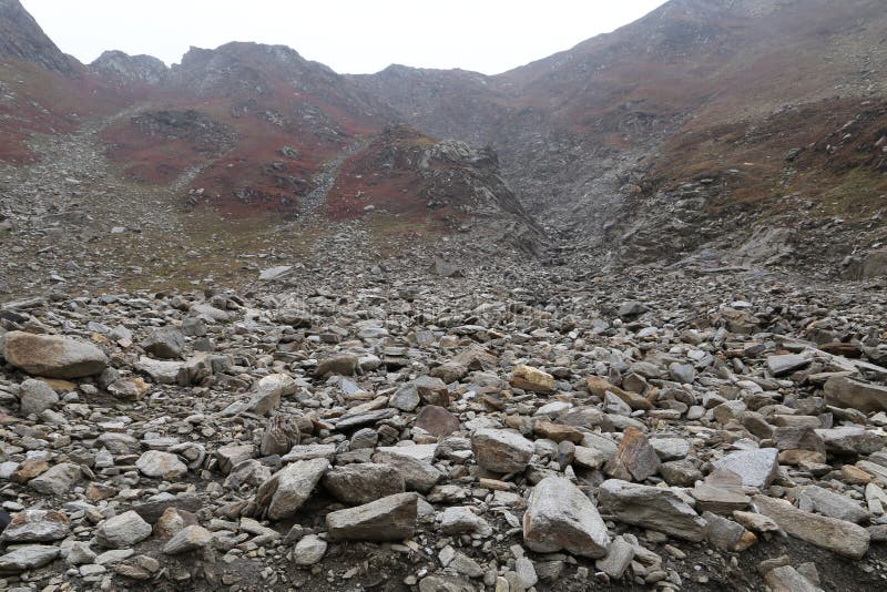 View of the High Mountains with Rocks on the Foreground Stock Image ...