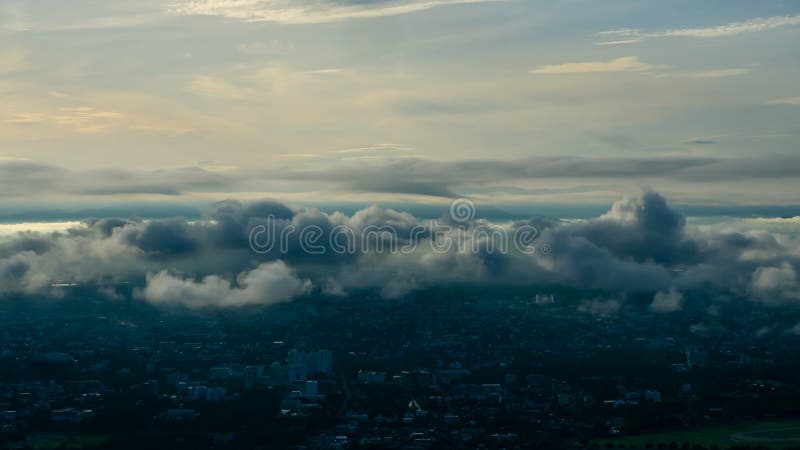 View from a High Perspective that Can See the Clouds and Sky Stock ...