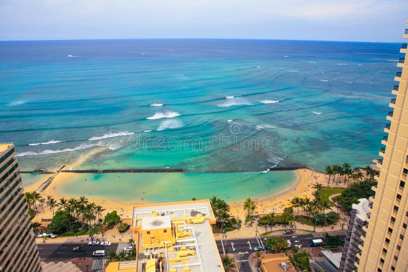 Aerial View Diamond Head Crater Honolulu Hawaii Stock Image - Image of ...