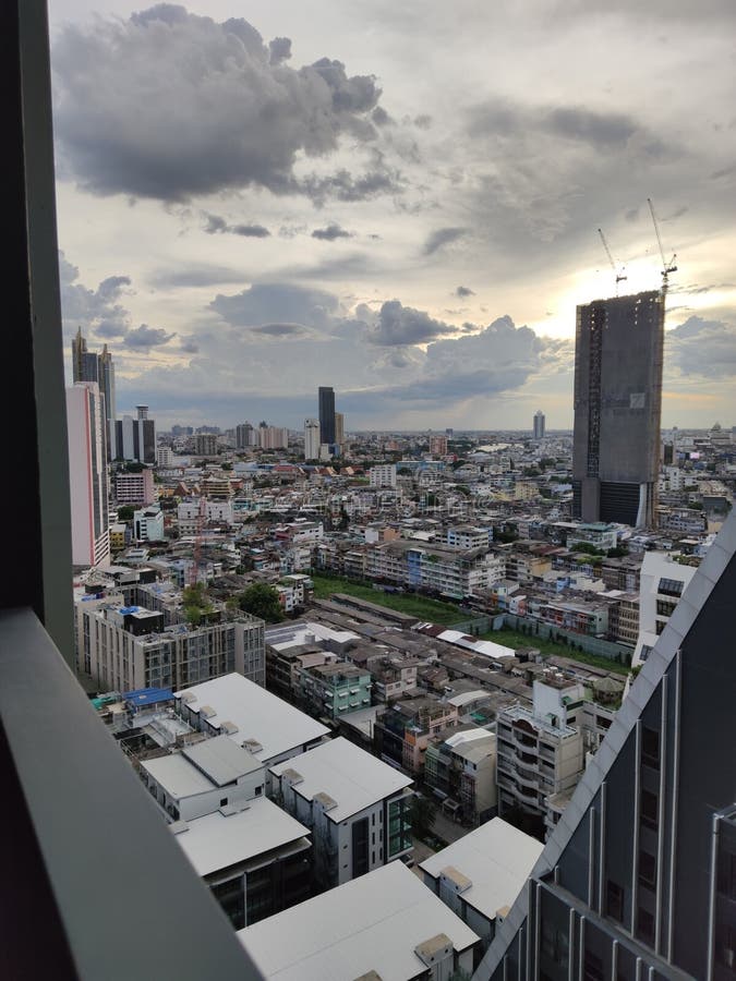 View from a High-rise Building Stock Image - Image of skyscraper ...