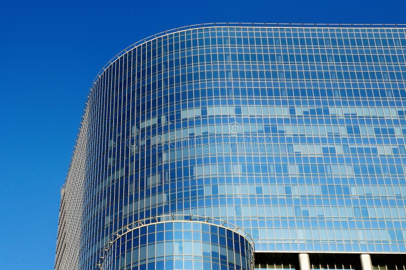 View of the High-rise Business Center Stock Image - Image of commercial ...