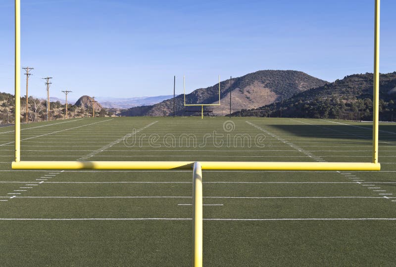 View of a High School Football Field Stock Photo - Image of goal, play ...