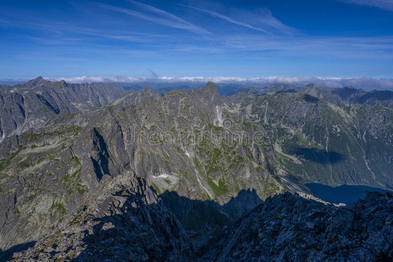 A View on the High Tatras from the Rysy Peak Stock Photo - Image of ...