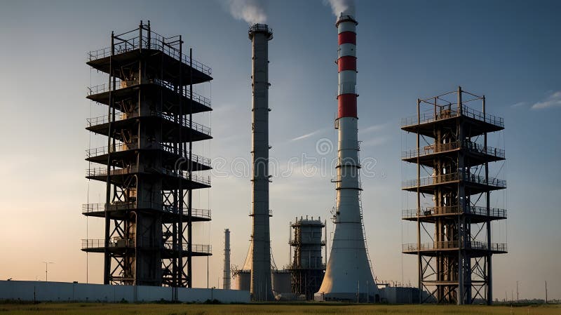 High-tech Carbon-capturing Towers in Clean Environments Stock ...