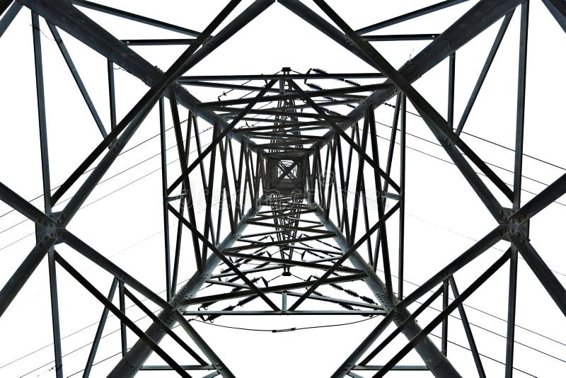 Geometric Pattern in an Electricity Pylon Stock Image - Image of shape ...