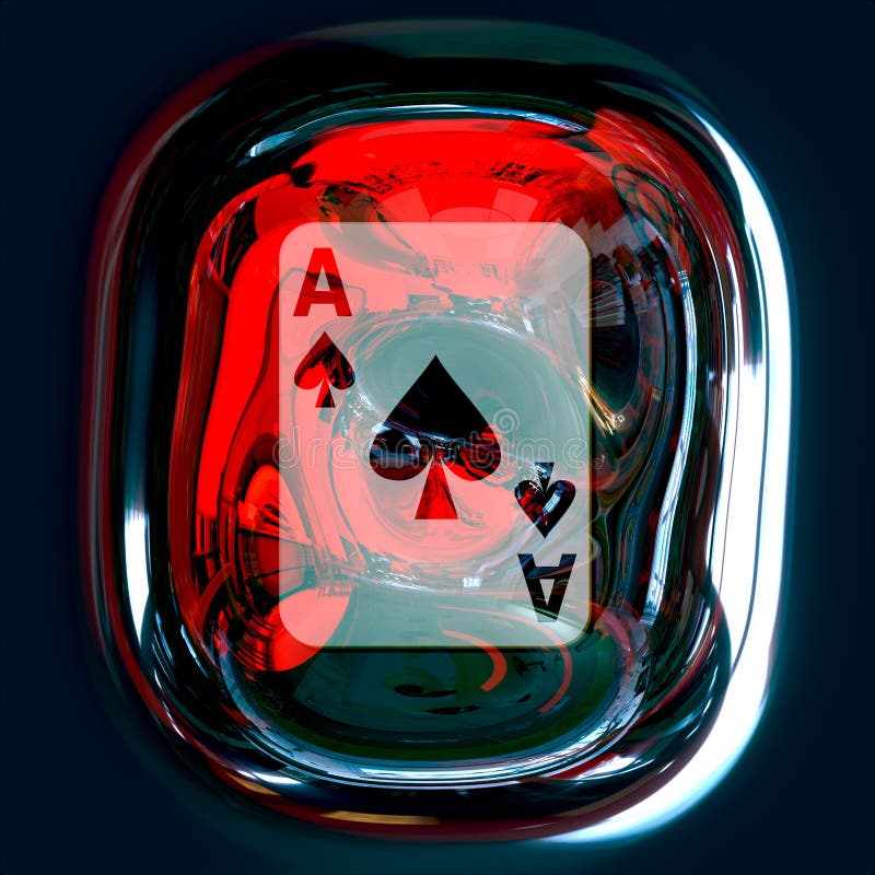 Reflective Illustration of a Playing Card. Stock Illustration ...