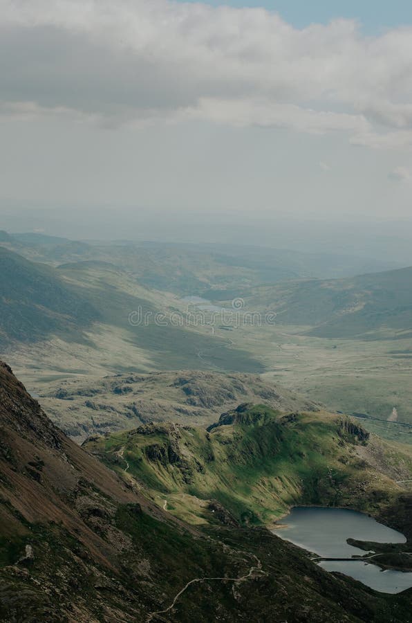 View from the Summit of Snowdon (Yr Wyddfa) — Panoramic Welsh Mountains ...
