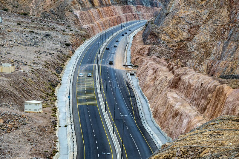 View of the Highway from Muscat To Al Amarat in Oman Stock Image ...